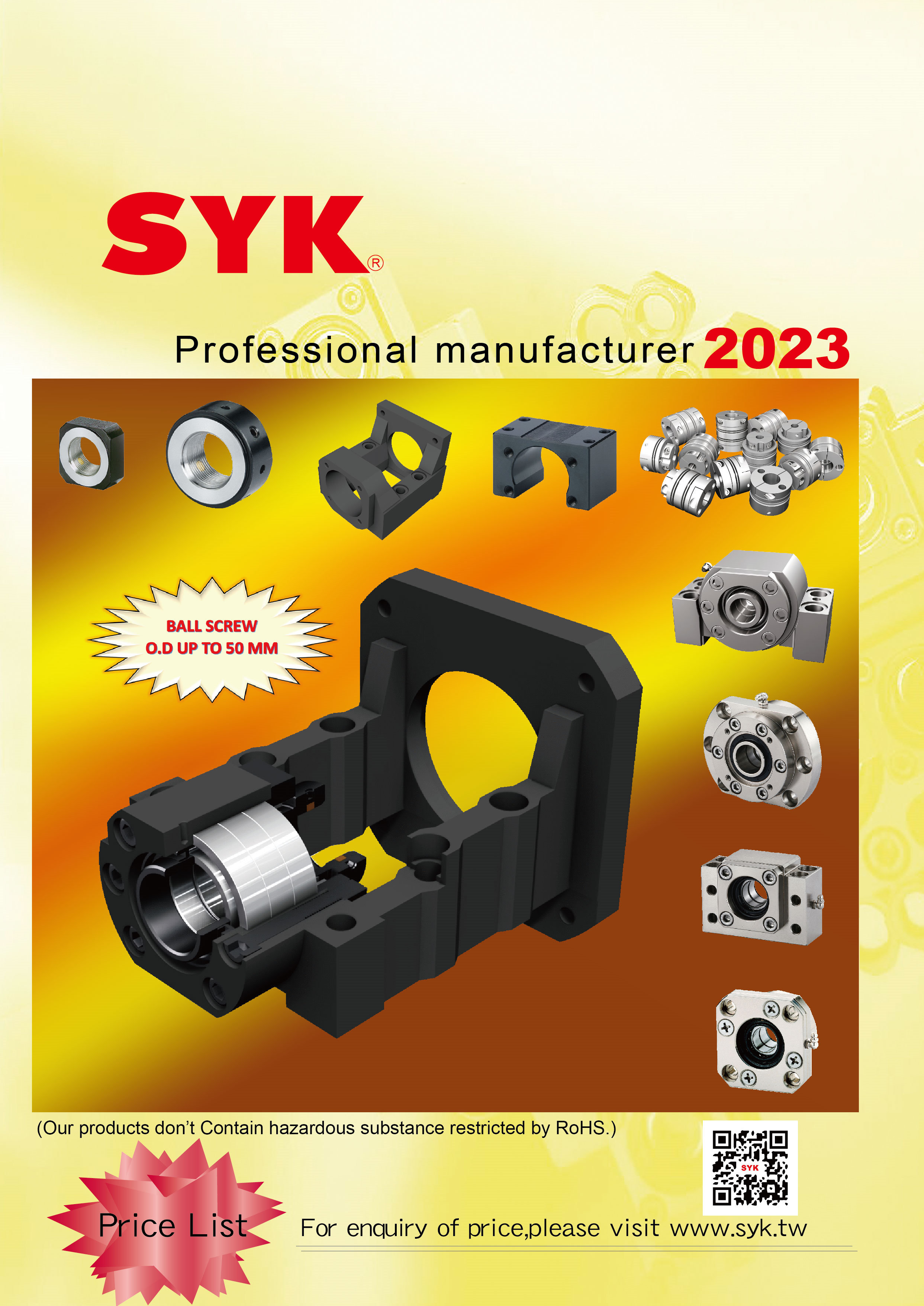【SYK Catalog】 Ball Screw Support Bearing Supplier